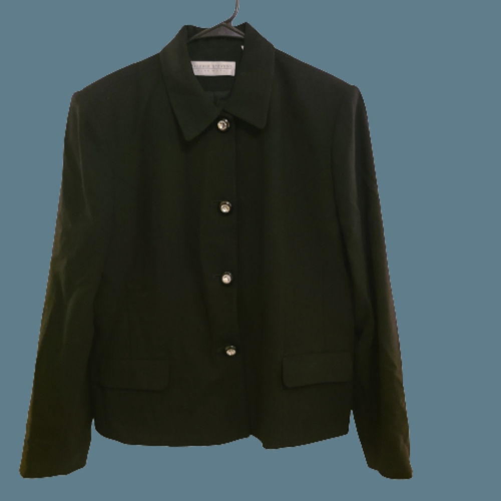Valerie Stevens Pure Wool 4 Button Blazer - Gem